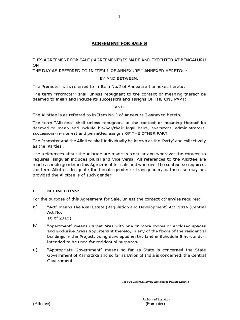 Proforma Agreement For Sale | PDF | Payments | Taxes