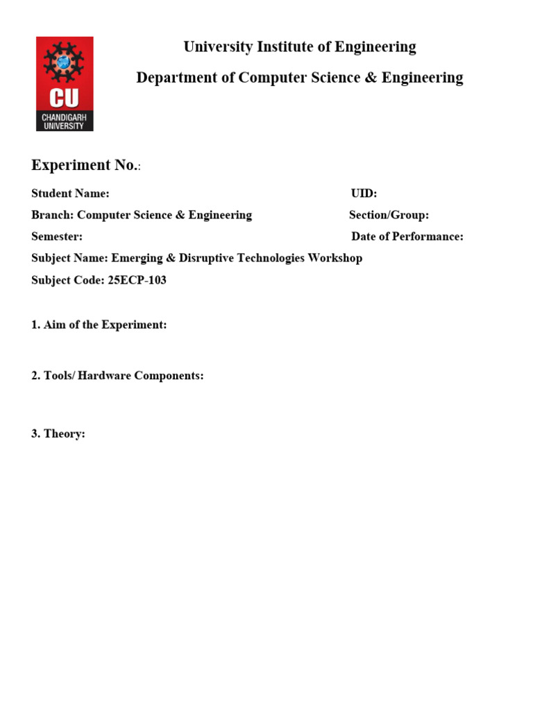 Emerging Tech Workshop Experiment Guide | PDF