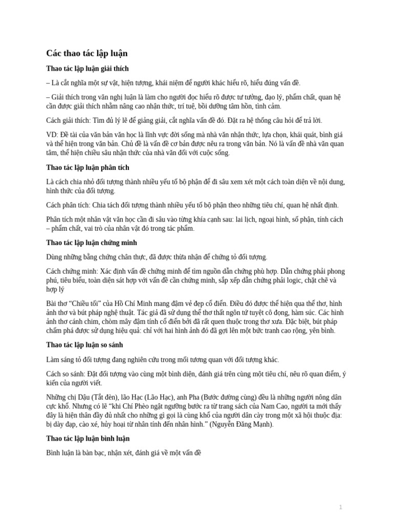 Thao Tac Lap Luan | PDF