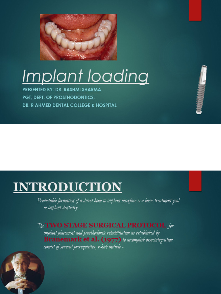 Implant Loading Protocols Explained | PDF | Dental Implant | Bone