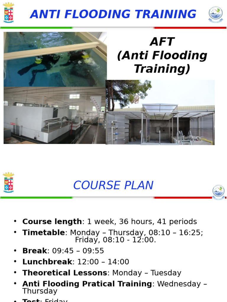 Anti Flooding Training Course Overview | PDF | Ships | Watercraft