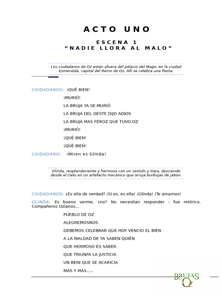 Toaz - Info Wicked Musical en Espaol PR | PDF
