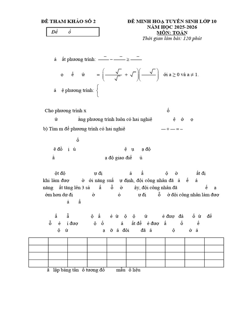 Đề Toán TS10 2526 Đề Số 2 | PDF