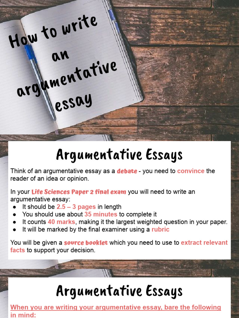 How To Write An Argumentative Essay | PDF | Essays | Reason