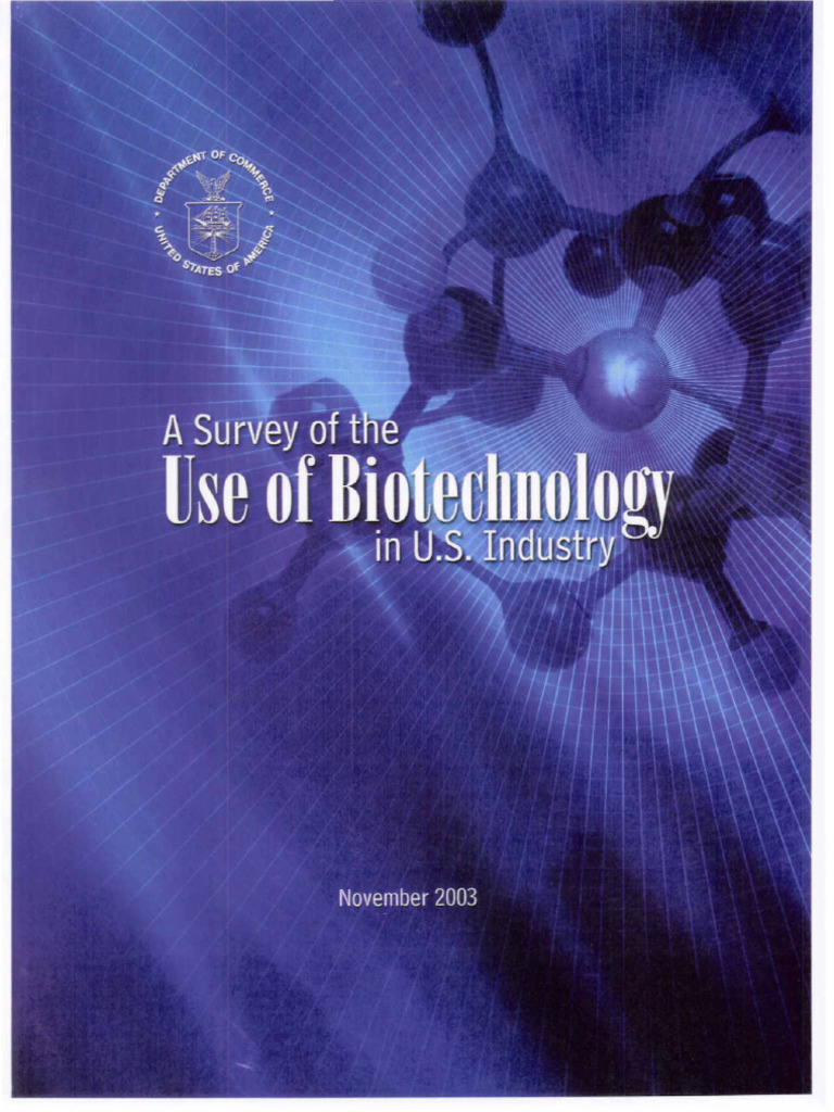 Survey Use Biotechnology U.S. Industry November 2003 | PDF ...
