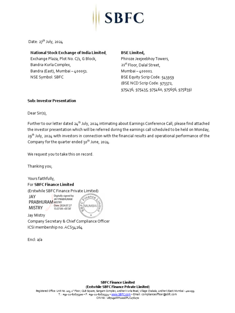 Investor Presentation Q1 FY25 | PDF | Equity (Finance) | Balance Sheet