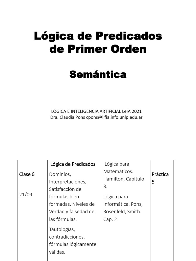 Semántica de Lógica de Predicados | PDF | Función (Matemáticas) | Lógica