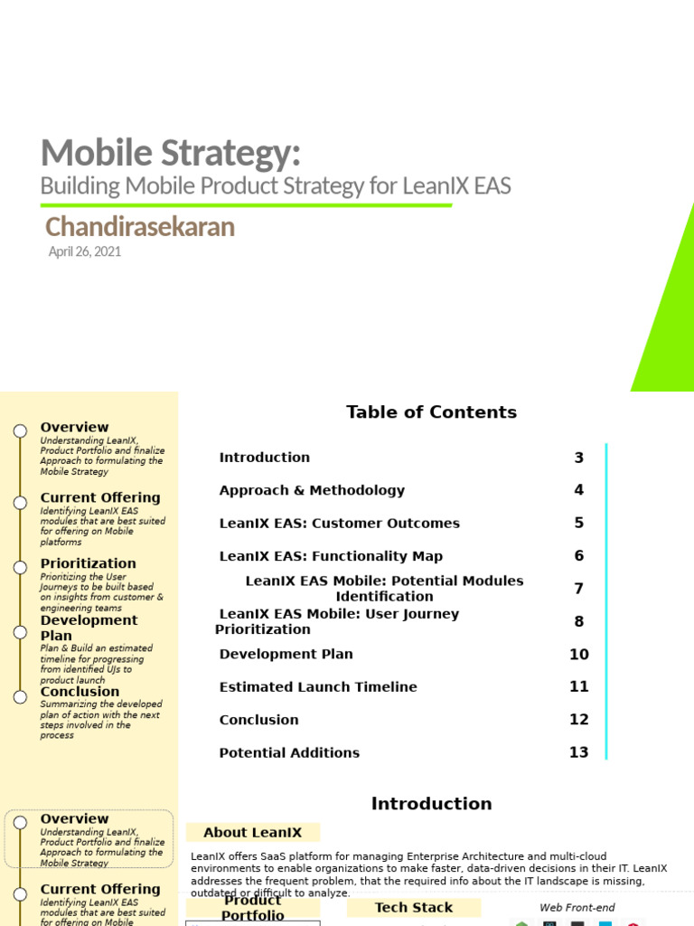 LeanIX Mobile Product Strategy Guide | PDF | New Product Development ...