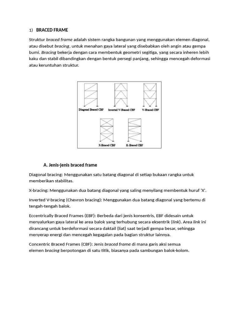 Sistem Braced Frame untuk Stabilitas Bangunan | PDF
