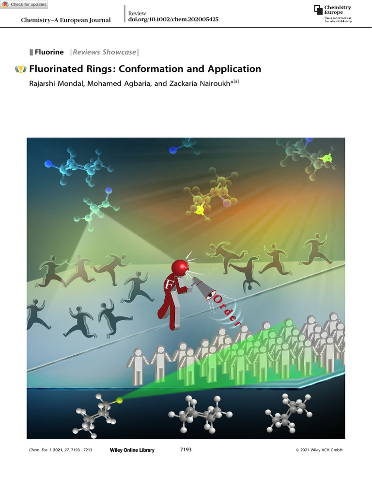 Chemistry a European J - 2021 - Mondal - Fluorinated Rings Conformation ...