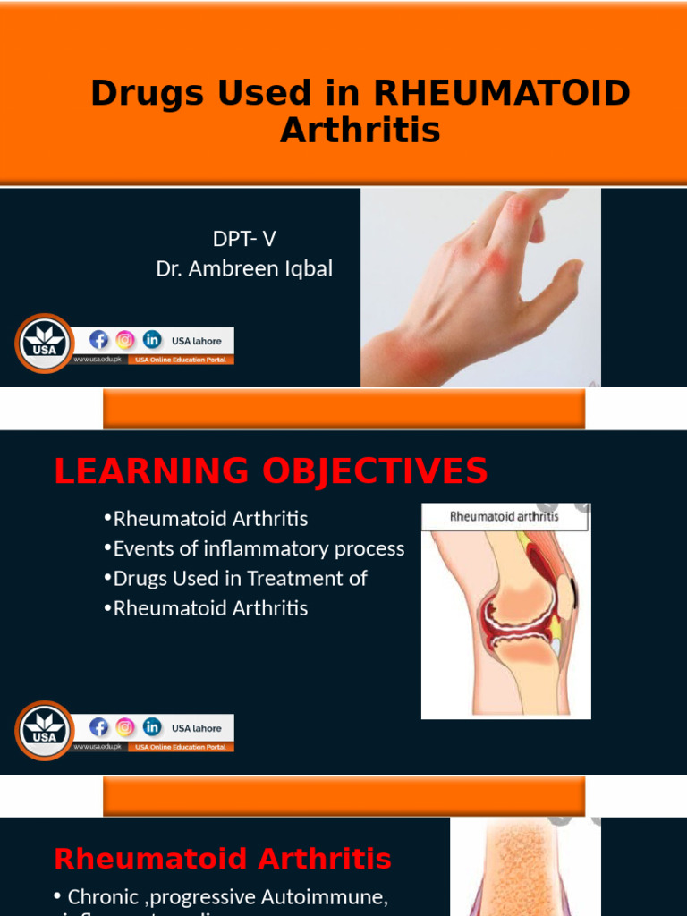 Lec 24 Rhematoid Arthritis | PDF | Rheumatoid Arthritis | Arthritis