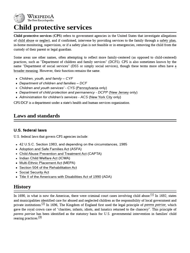 Child Protective Services | PDF | Child Protective Services | Child Abuse