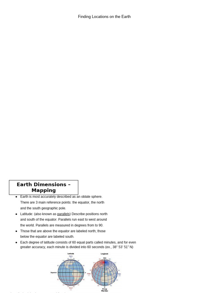 Mapping Guided Notes | PDF | Longitude | Contour Line