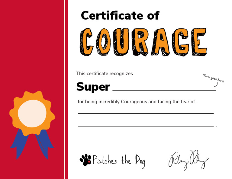 Certificate of Courage Recognition | PDF