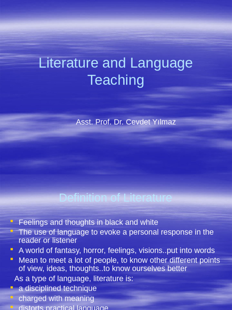 Teaching Literature in Language Classes | PDF | Human Communication