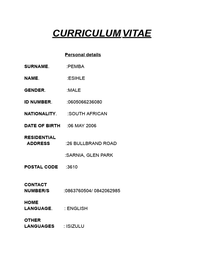 Curriculum Vitae | PDF