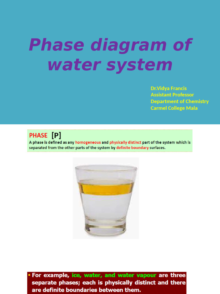 Phase Diagram of Water System | PDF