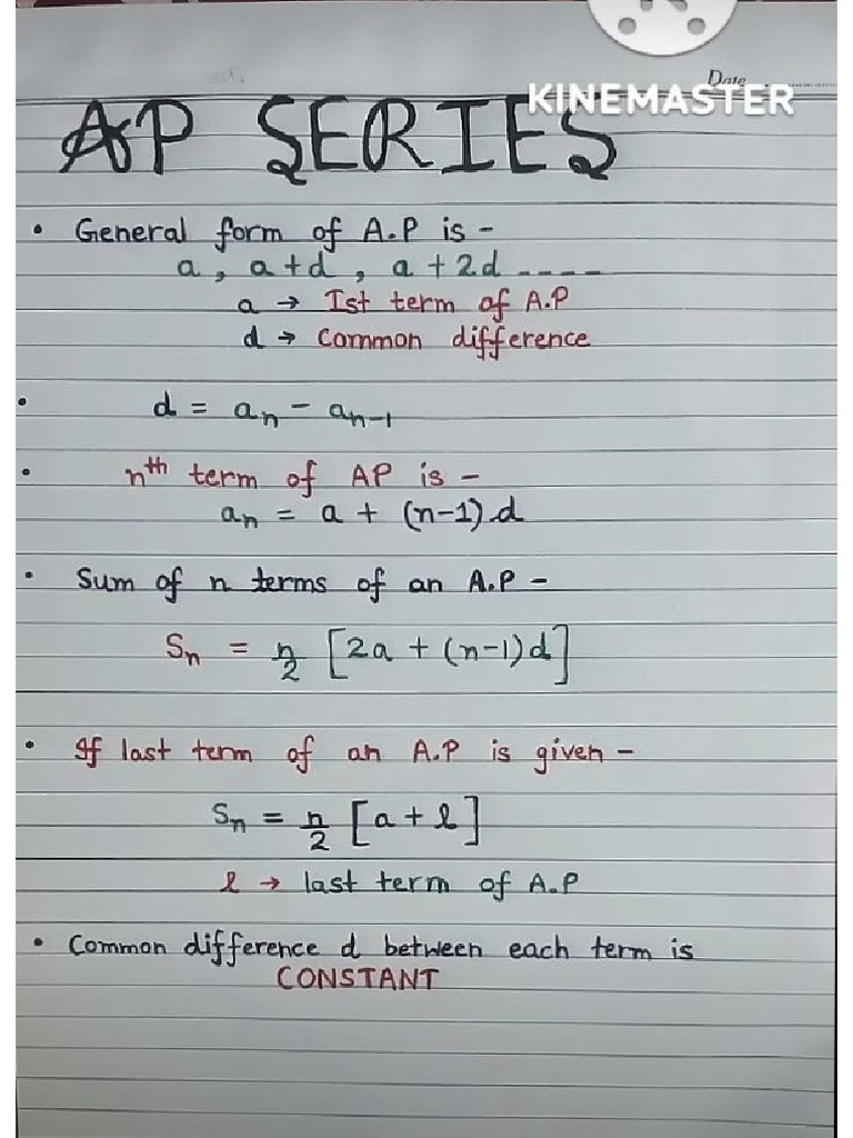 AP, GP, HP. Arithmetic Progression | PDF