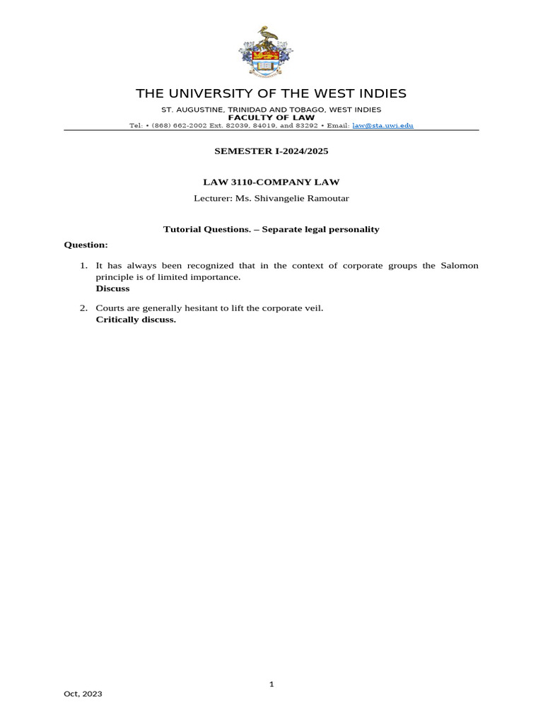 Worksheet 2 - Tutorial Questions | PDF