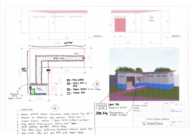 01.layout Gudang Chemical-MS | PDF