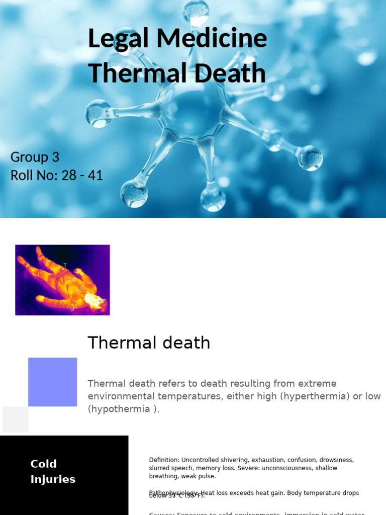 Thermal Death - Group3 IMD 28-A | PDF | Hyperthermia | Hypothermia