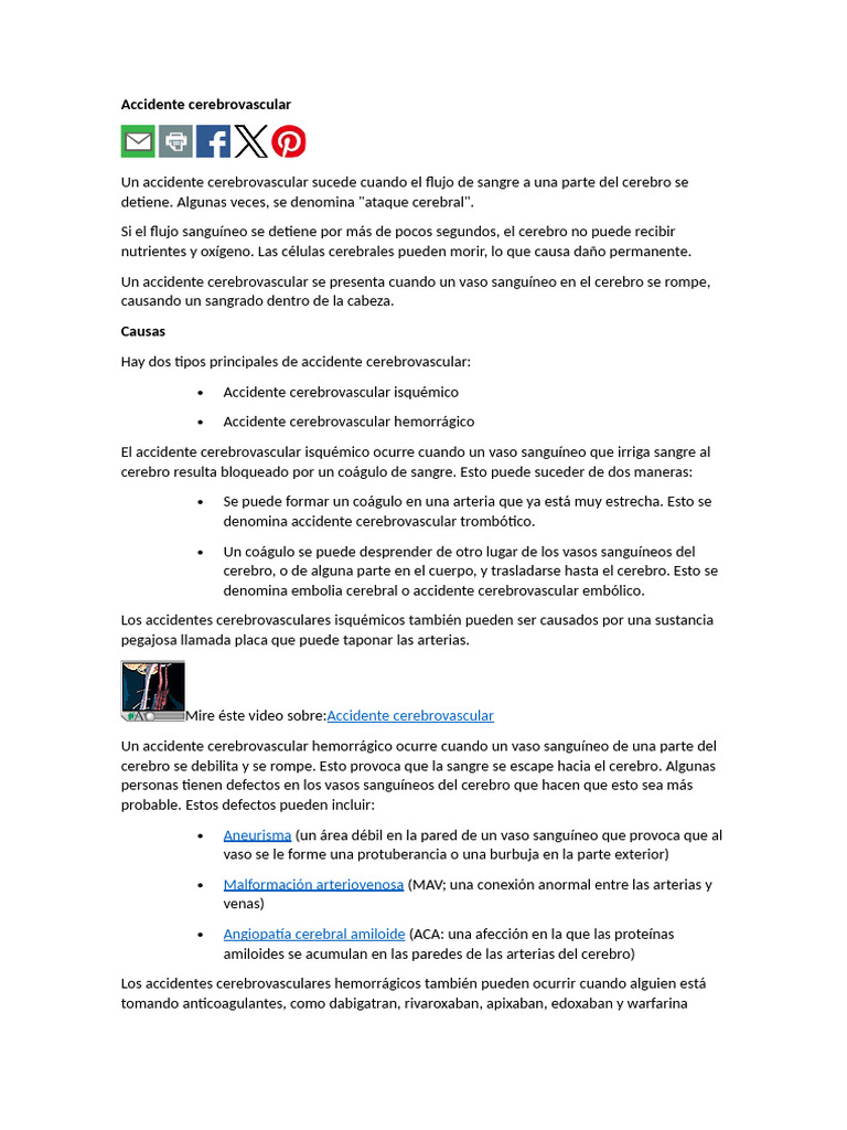 Acv Resumen | PDF | Carrera | Enfermedades cardiovasculares