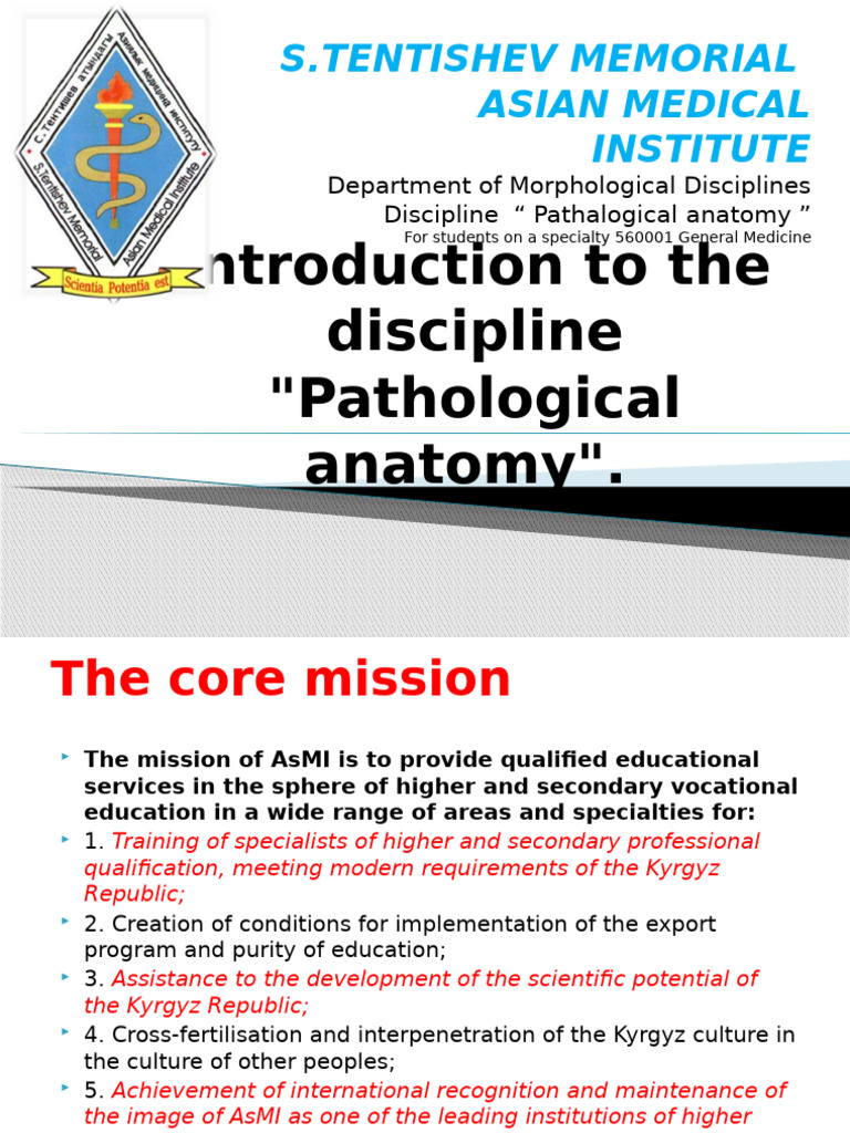 1.2 Introduction To The Discipline PA | PDF | Pathology | Staining