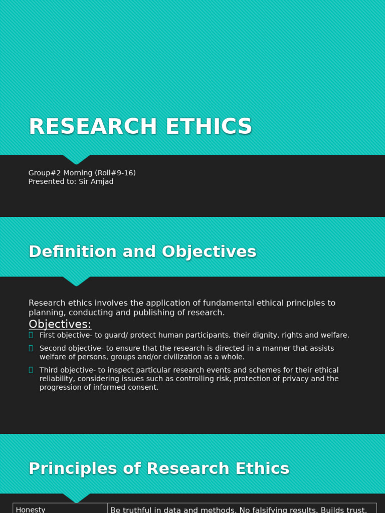 Understanding Research Ethics Principles | PDF | Institutional Review ...