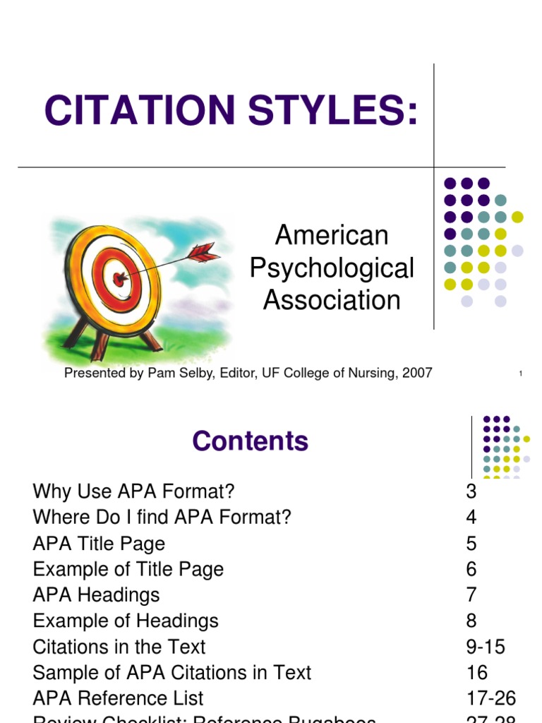 Citation Styles:: American Psychological Association | PDF | American ...