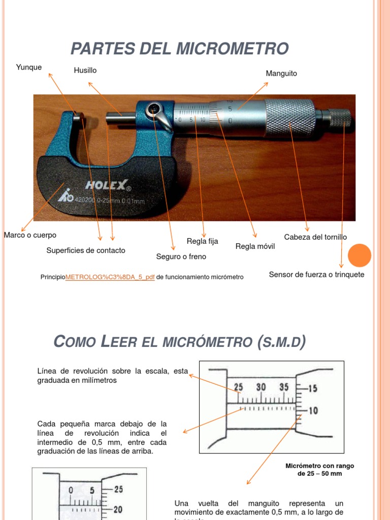Micrometro+o+Palmer | Herramientas | Instrumento de medición