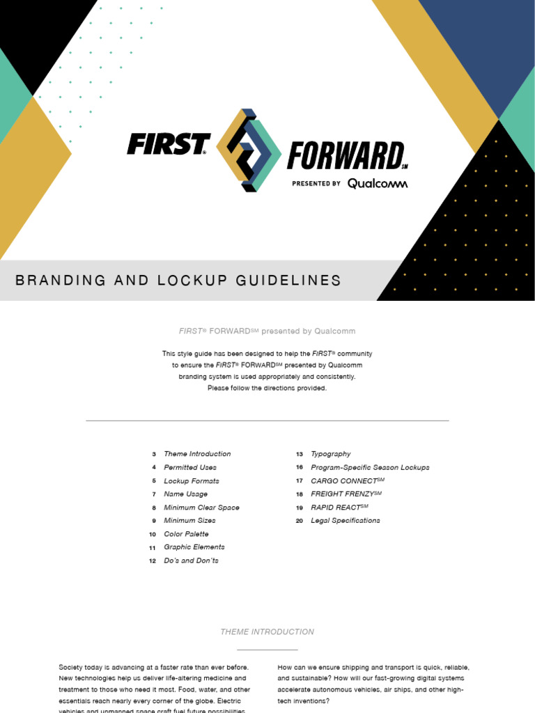 FIRST FORWARD Branding Guidelines | PDF | Transport | Logos