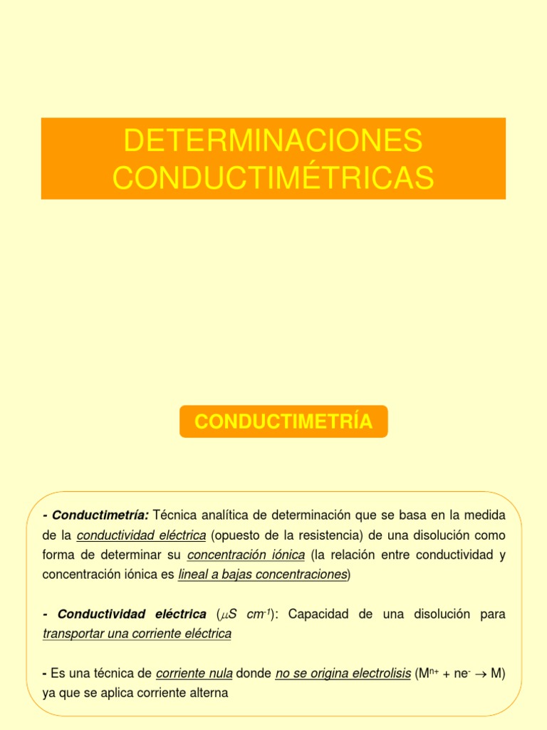 Clase 4. Conductimetría Voltametria | PDF | Química Física | Química