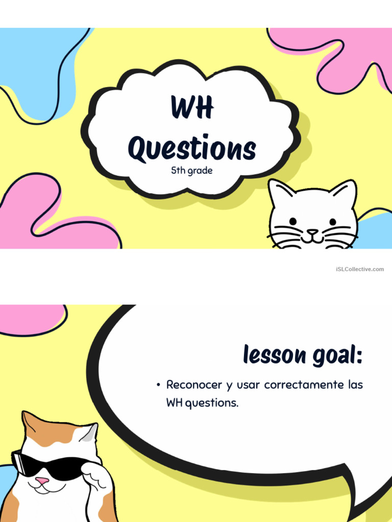 Preguntas WH para 5to Grado | PDF