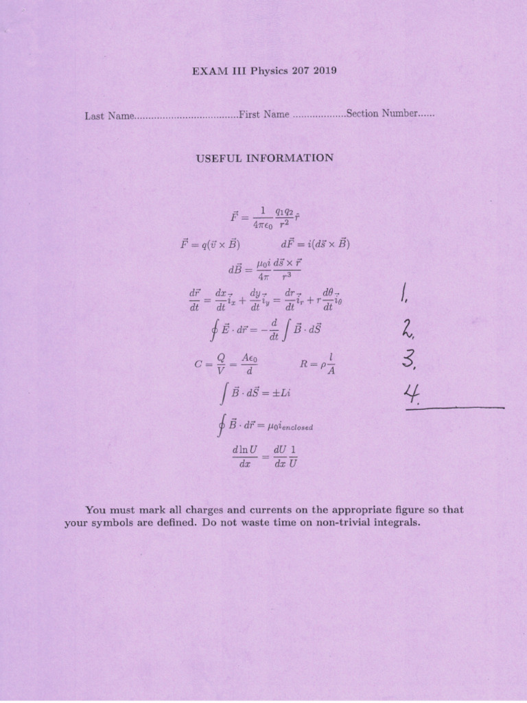 Exam 3 2019 | PDF