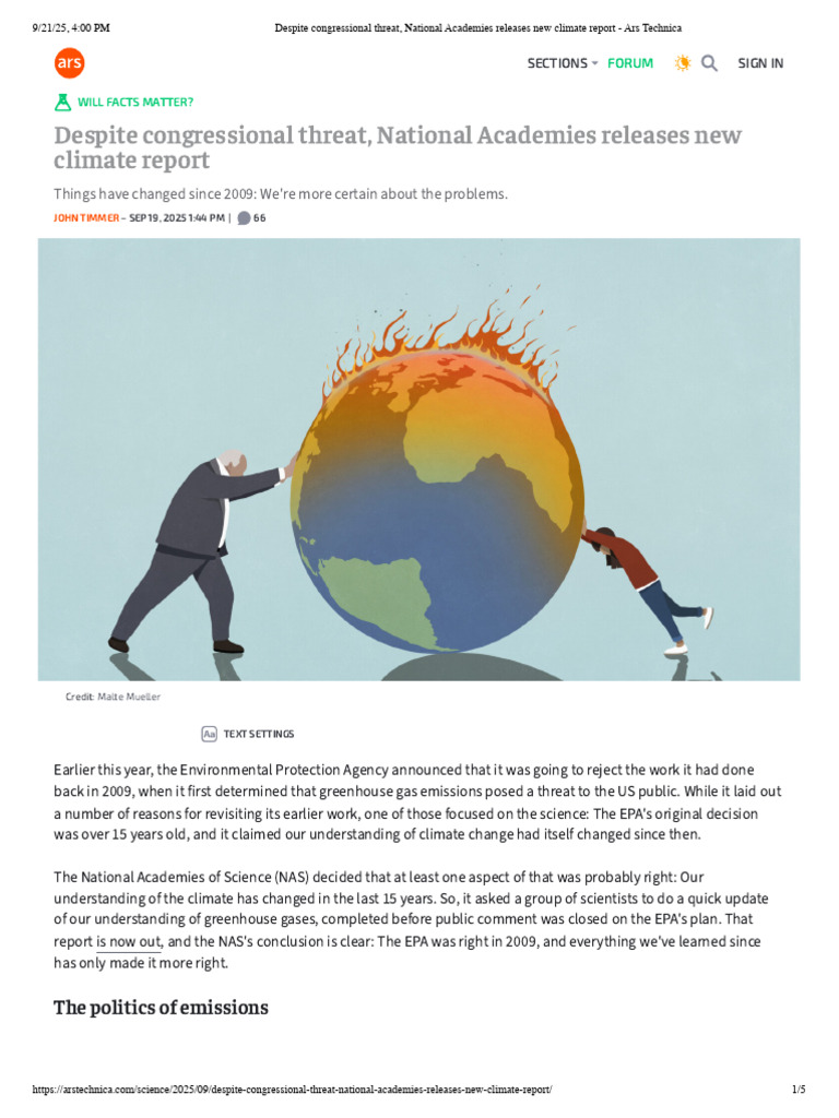 Despite Congressional Threat, National Academies Releases New Climate ...