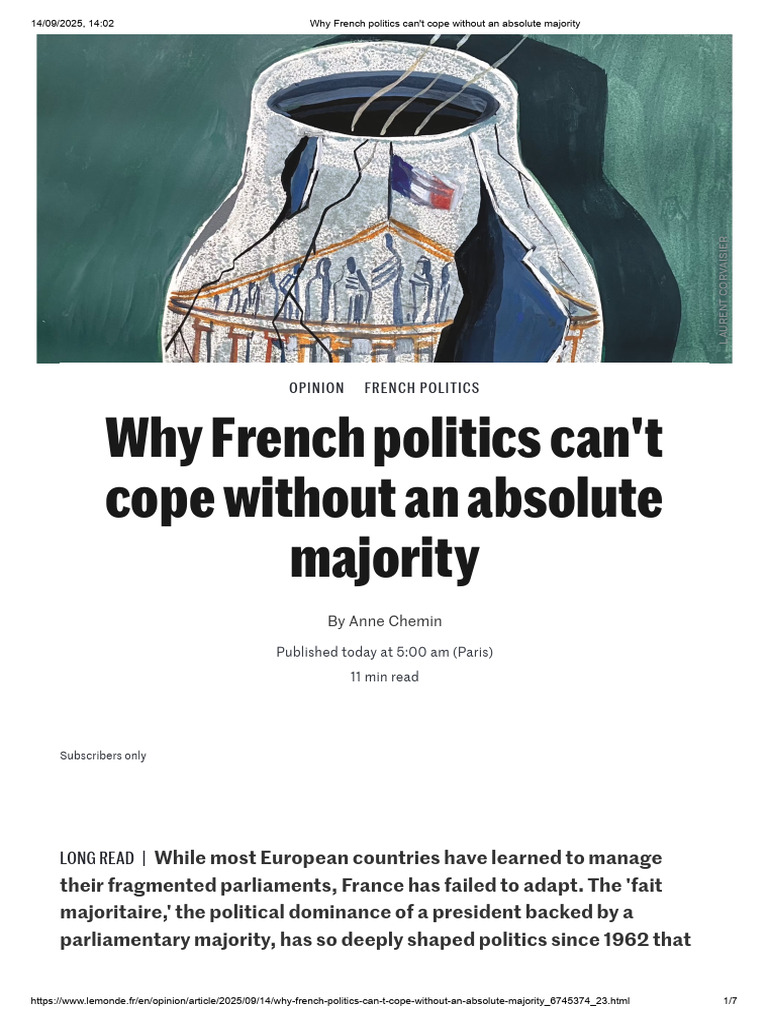 French Politics and the Majority Crisis | PDF | Accountability | Government