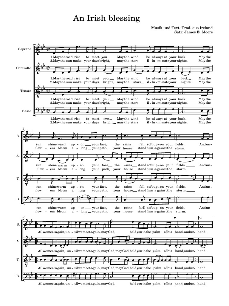 Moore - An Irish Blessing | PDF