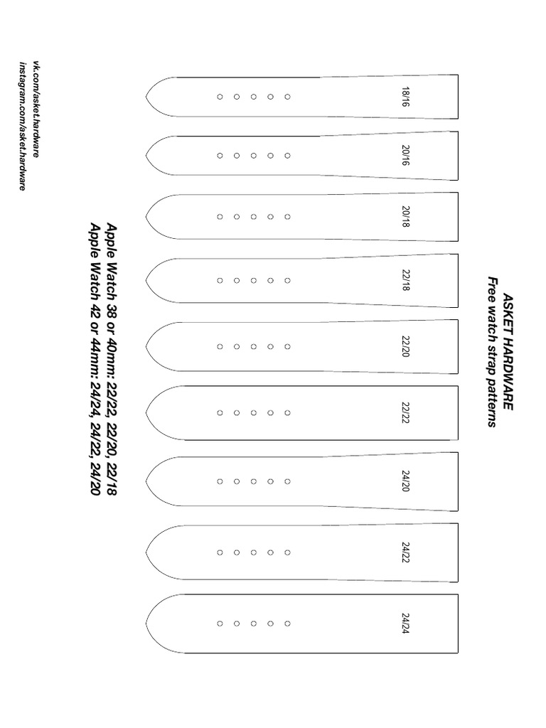 ASKet Hardware Watch Strap Patterns | PDF
