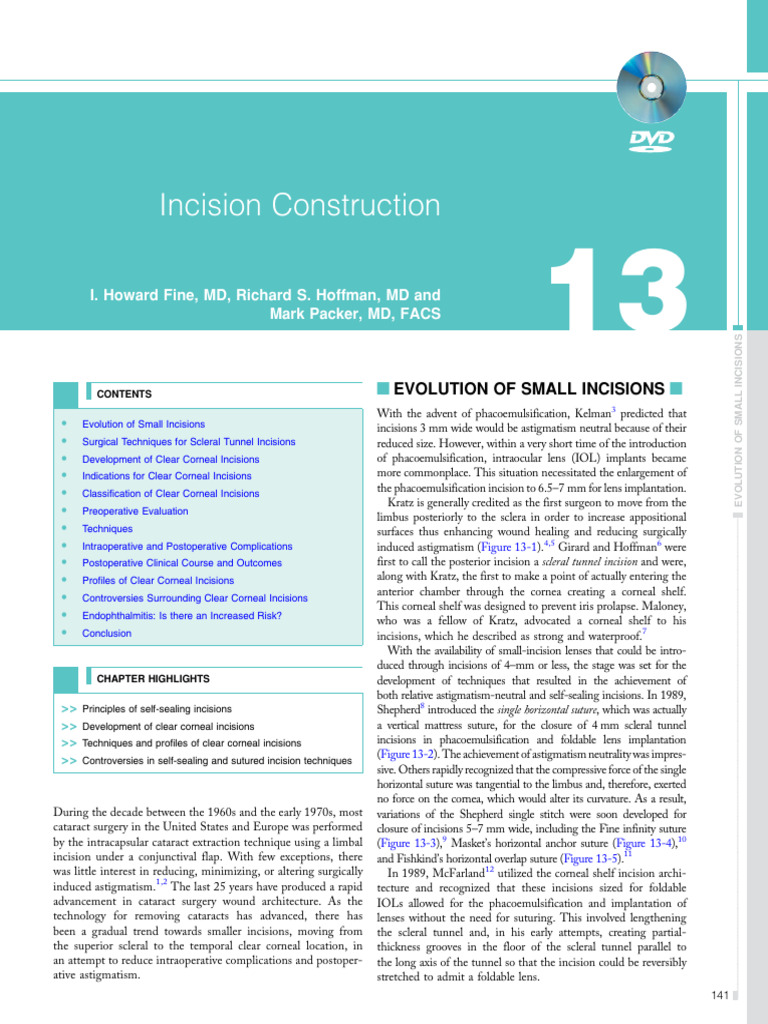 Incision Construction: I. Howard Fine, MD, Richard S. Hoffman, MD and ...