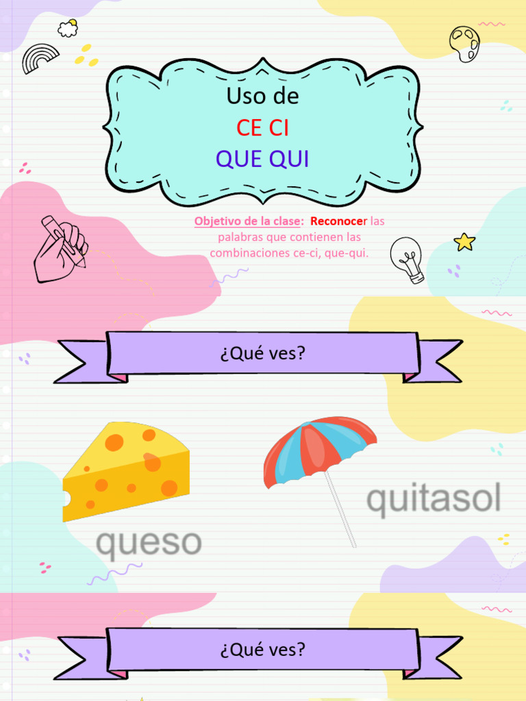 Palabras con CE, CI, QUE y QUI | PDF