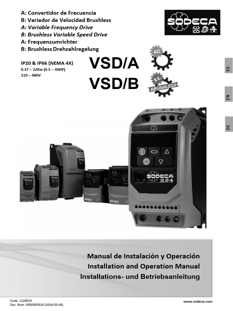 Ins - VSD - A - VSD - B EN - ES - DE | PDF | Ingenieria Eléctrica ...