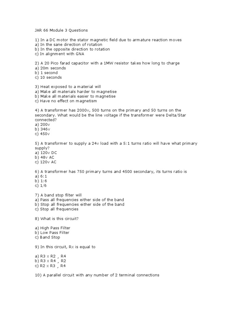 Module 3 - Electrical Fundamentals | PDF | Inductor | Capacitor