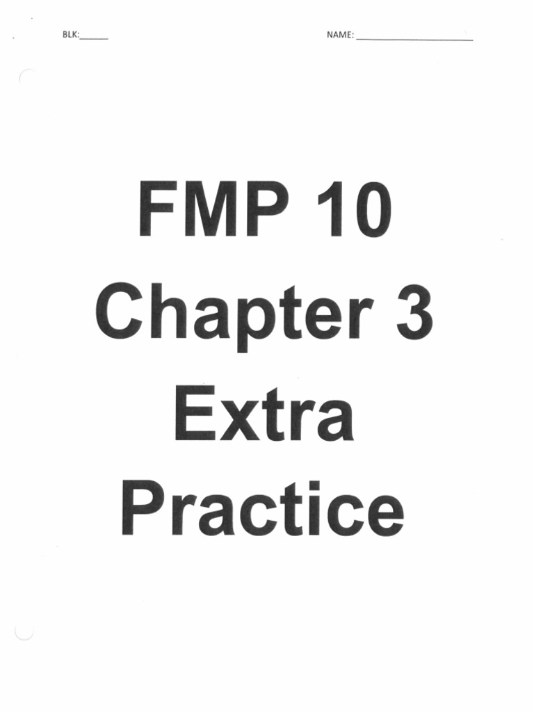 2a. Chapter 3 Extra Review Package | PDF
