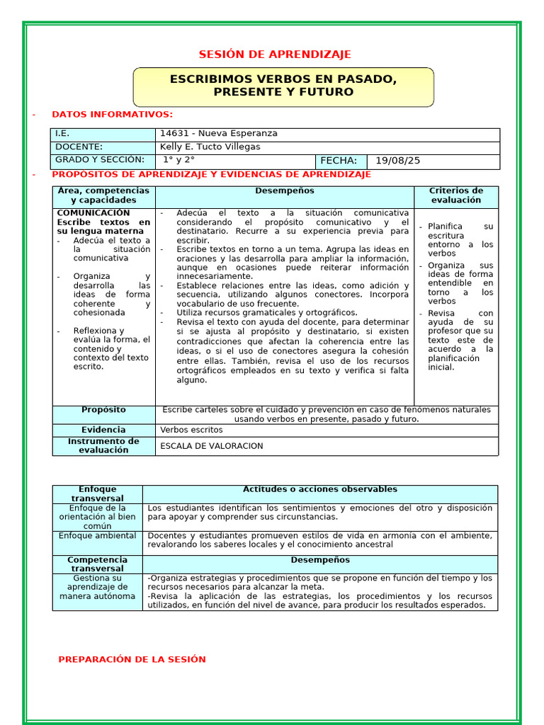 Verbos en Pasado, Presente y Futuro | PDF | Verbo | Aprendizaje