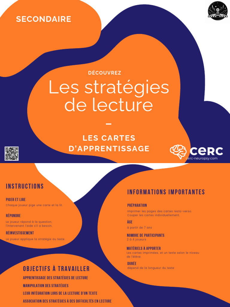 Stratégies de lecture avec cartes éducatives | PDF | Apprentissage ...