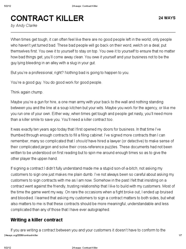 24 Ways - Contract Killer | PDF | Web Browser | Cascading Style Sheets