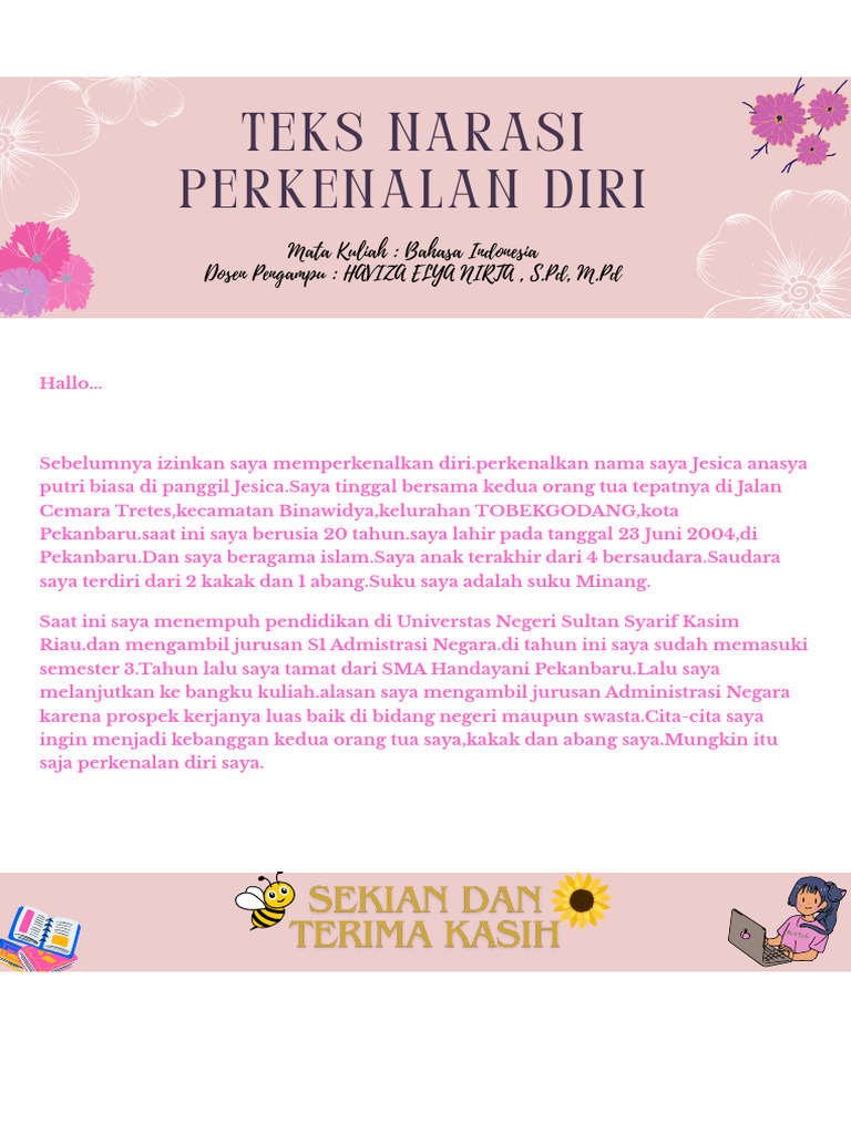 Artist Letterhead in Dusty Pink White Floral Style (1) | PDF