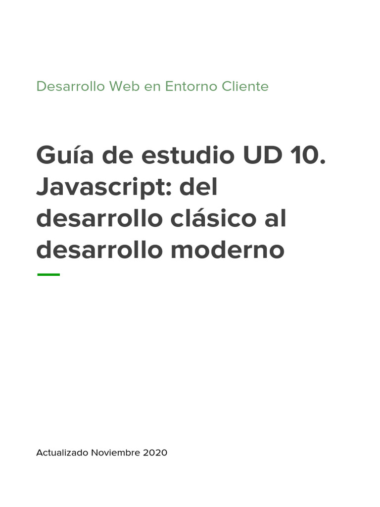 Guía de Javascript: Desarrollo Moderno | PDF | Script Java | Informática