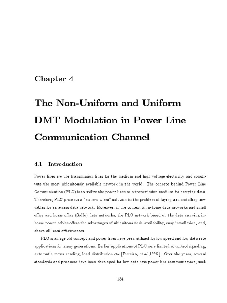 The Non-Uniform and Uniform DMT Modulation in Power Line Communication Channel | PDF ...