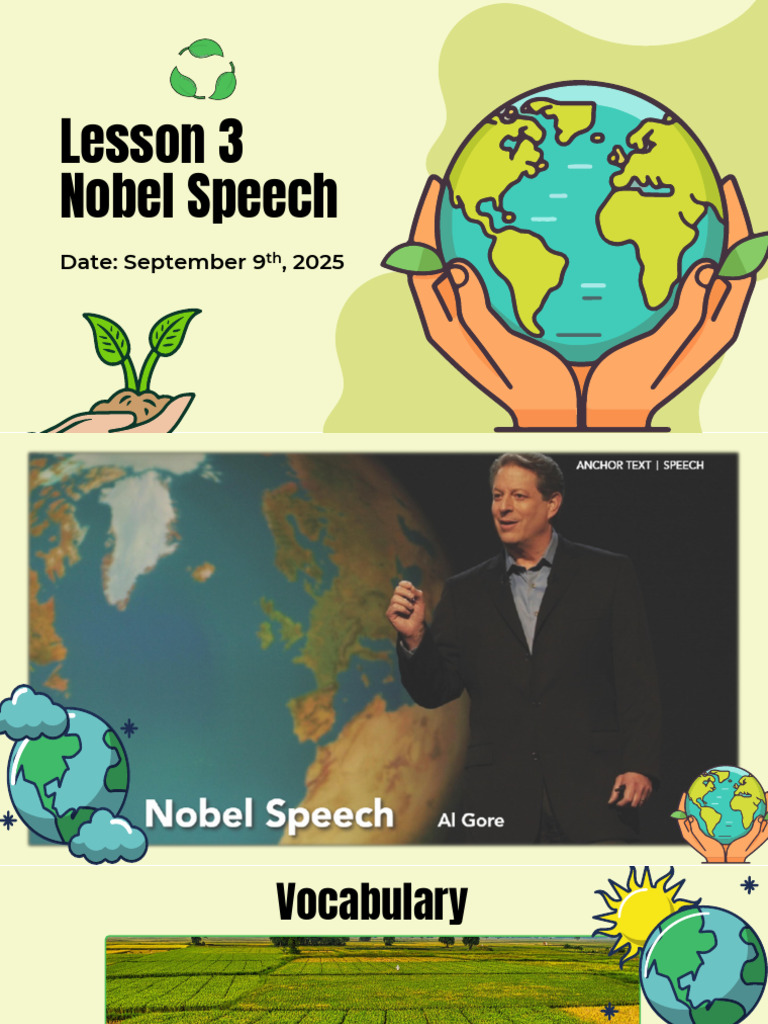 Lesson 3 Nobel Speech Al Gore 2025 | PDF